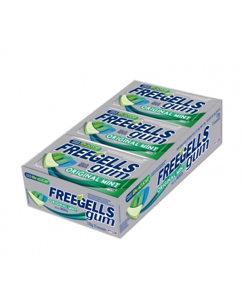 CHICLE FREEGELLS GUM ORIGINAL MINT 15UN - Giovani Distribuidora